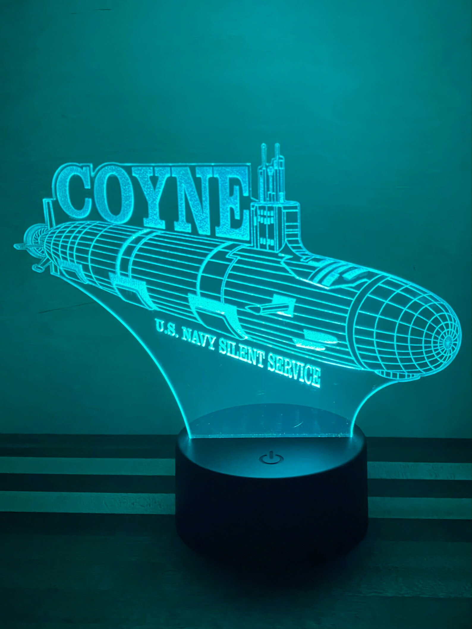 Custom Submarine Light, Proud Navy Mom Gift, 16 Color LED Lamp With ...