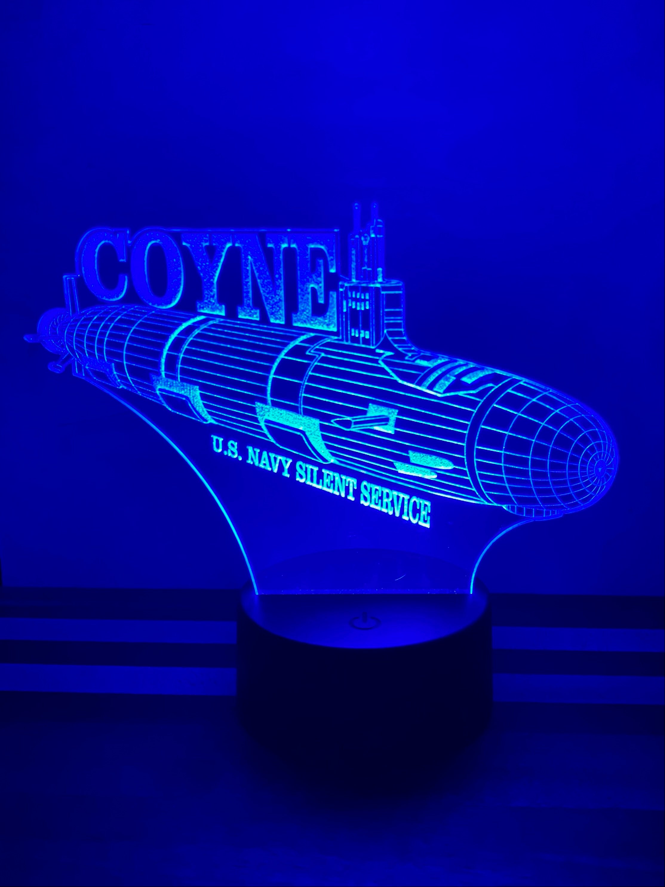 Custom Submarine Light, Proud Navy Mom Gift, 16 Color LED Lamp With ...