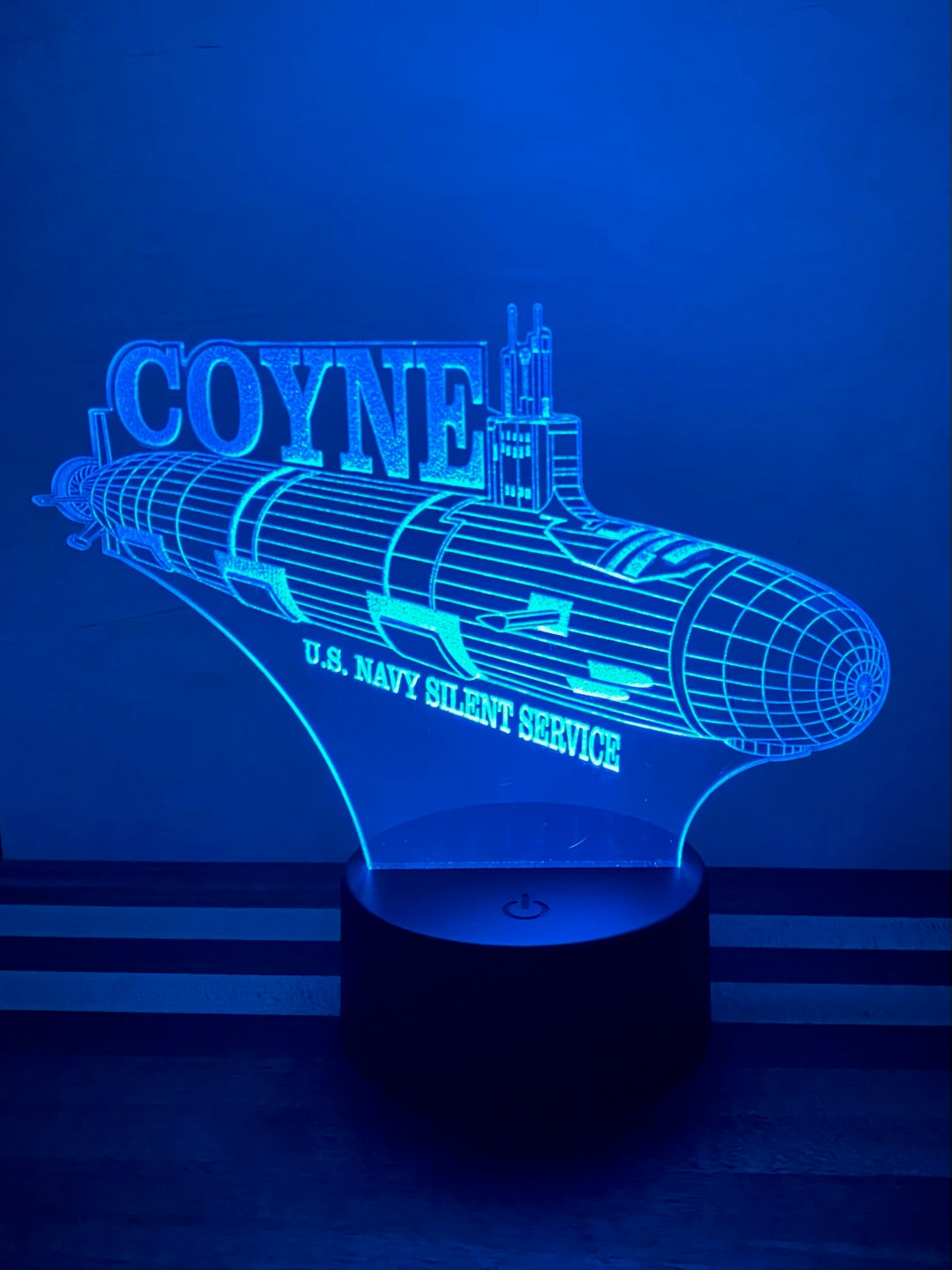 Custom Submarine Light, Proud Navy Mom Gift, 16 Color LED Lamp With ...