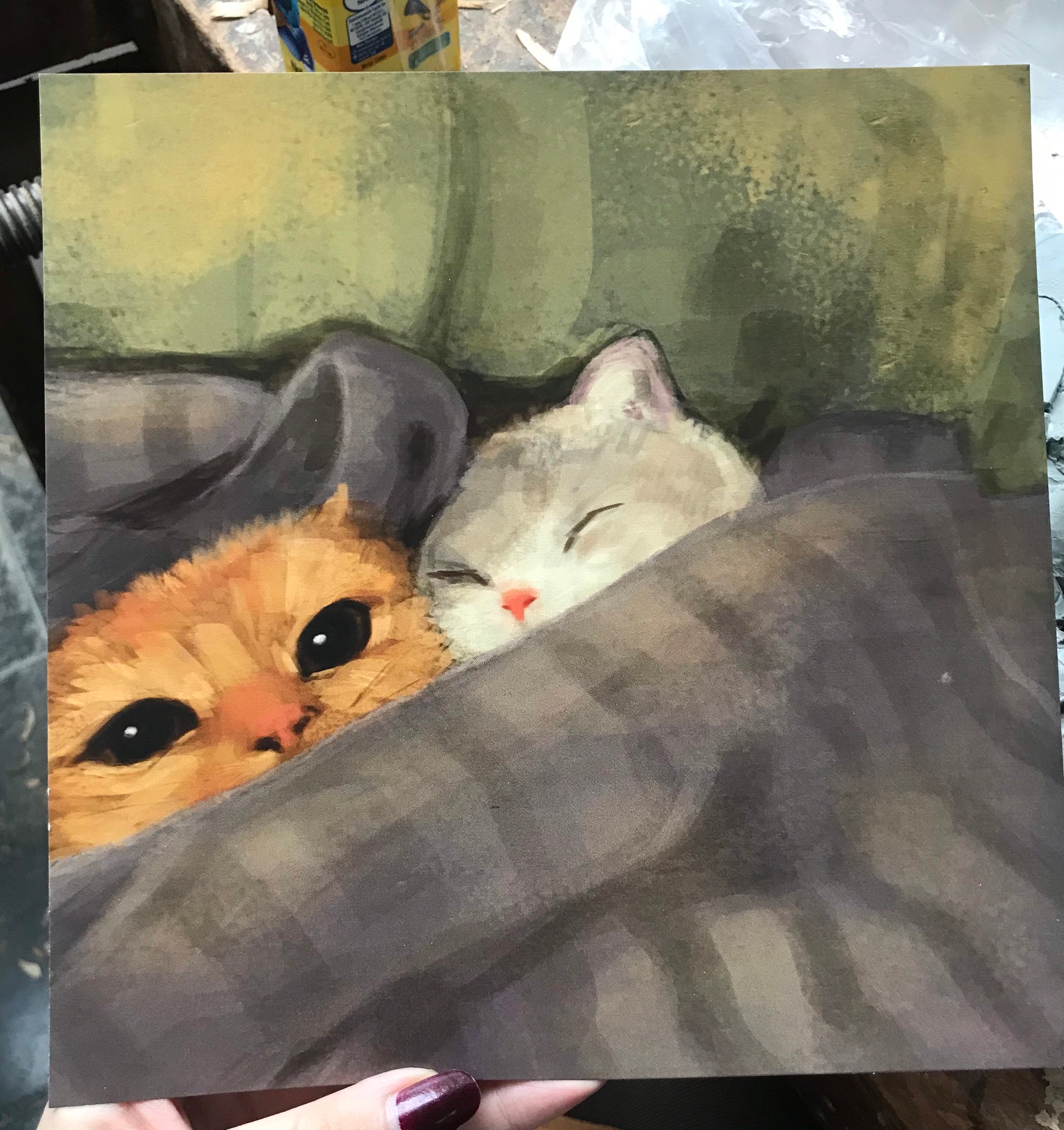 Cat Print 8 X 8 Inch Wall Art Home Decor Bedroom Decor | Etsy