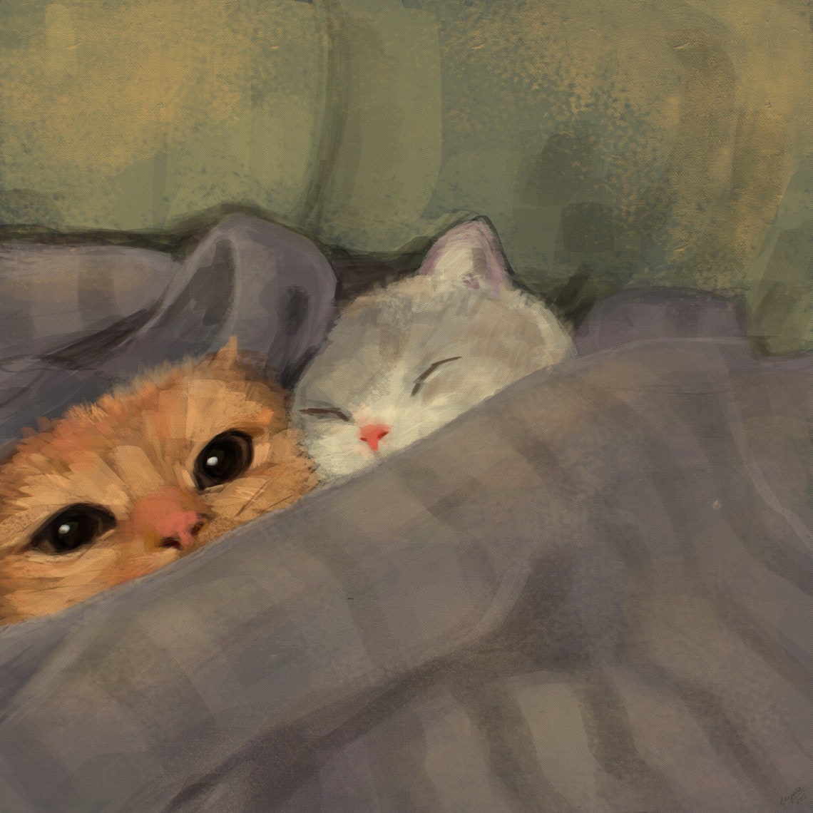 Cat Print 8 X 8 Inch Wall Art Home Decor Bedroom Decor - Etsy