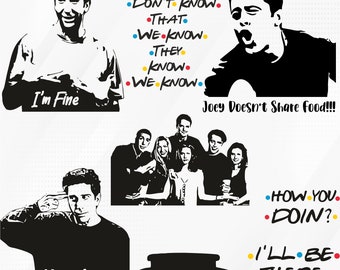 Joey Friends Svg - Etsy Canada