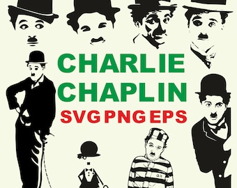 Silhouette Charlie Chaplin | Etsy