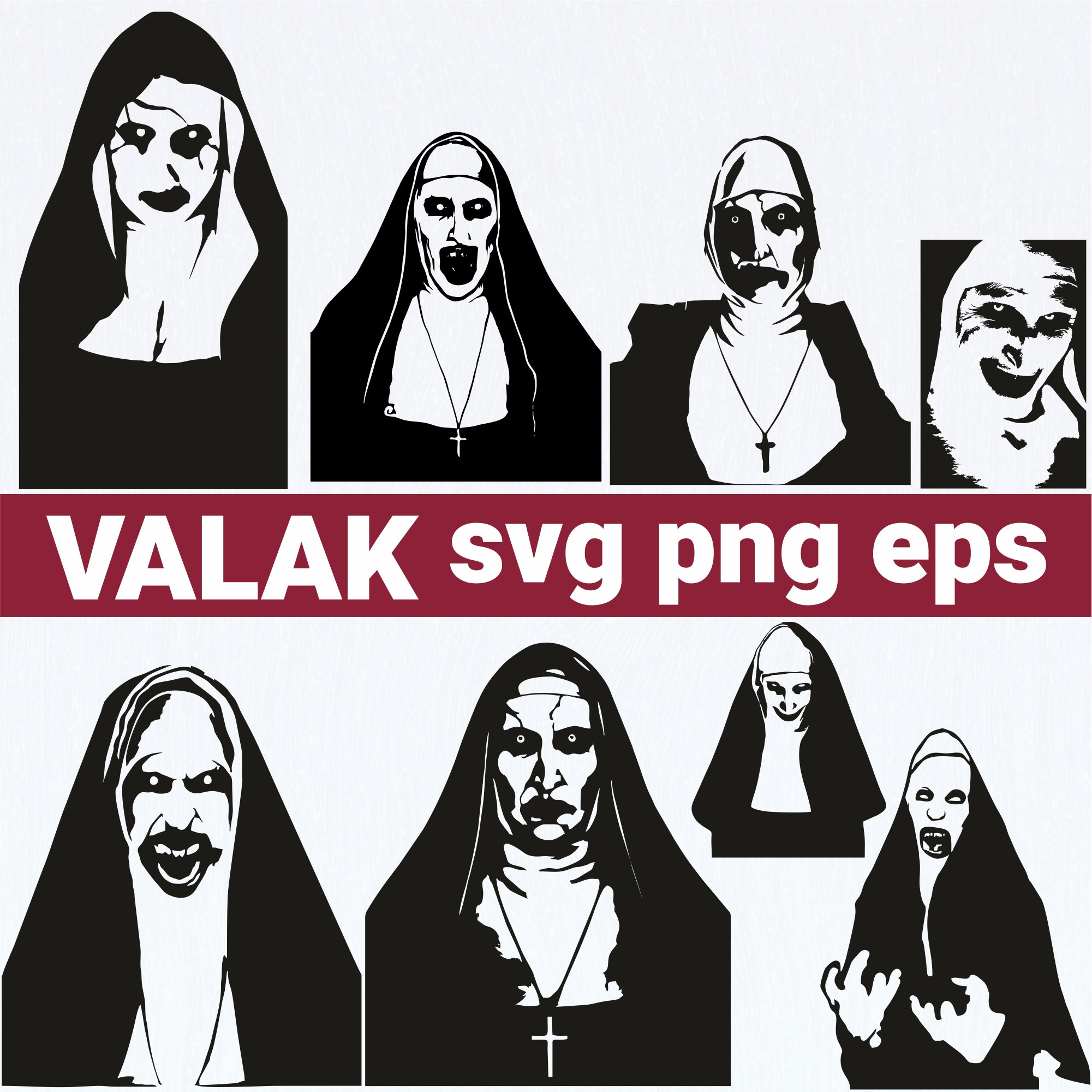 Valak Demon Svg Valak Nun Svg Valak Cut File Demon Nun Svg - Etsy New ...