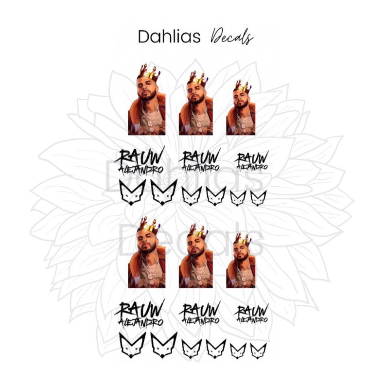 Nail Decals, Rauw Alejandro Nail Decals, Rauw Alejandro Decals, Rauw ...