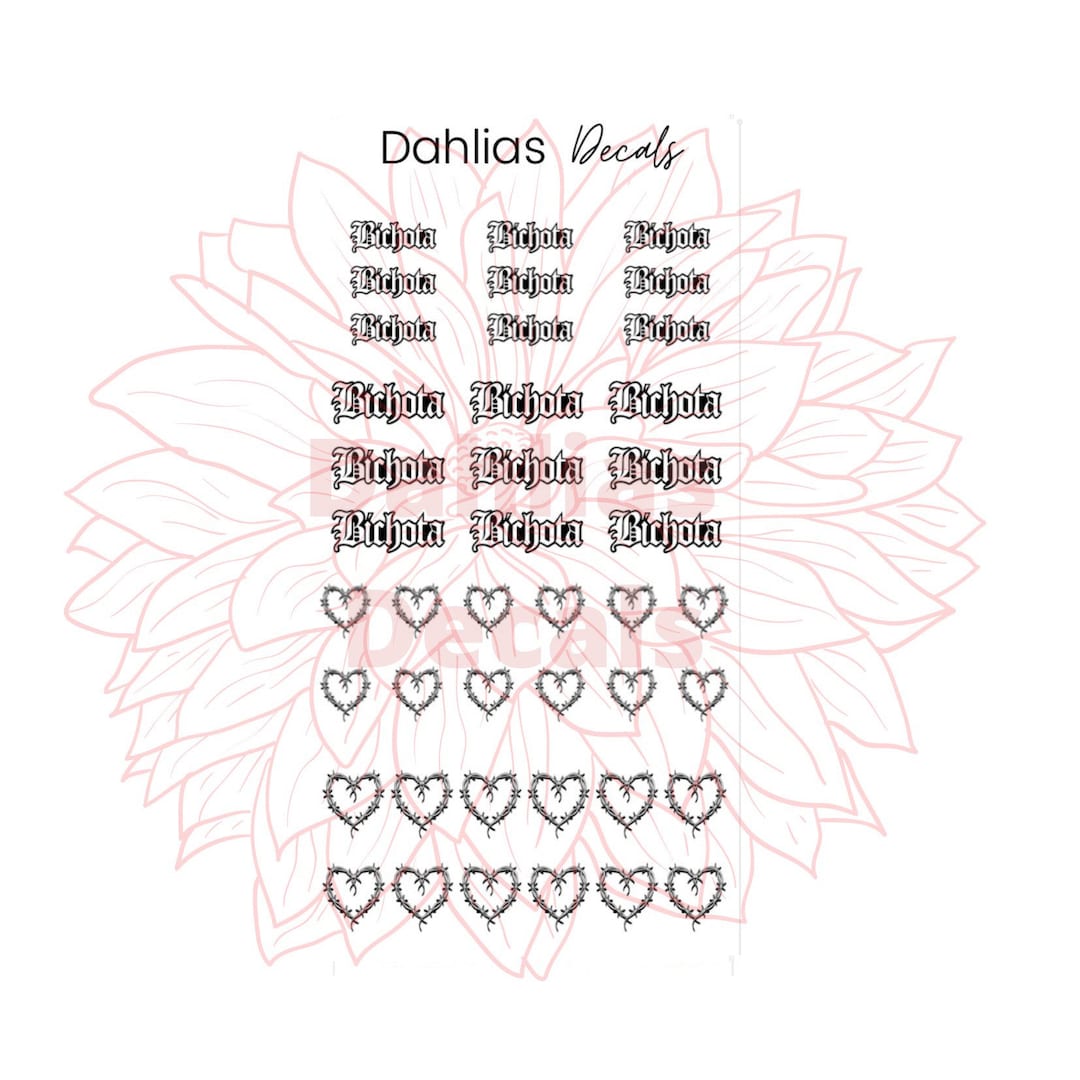 Karol G Nail Decals,karol G Decals,karol G Water Decals, Bichota Nail ...