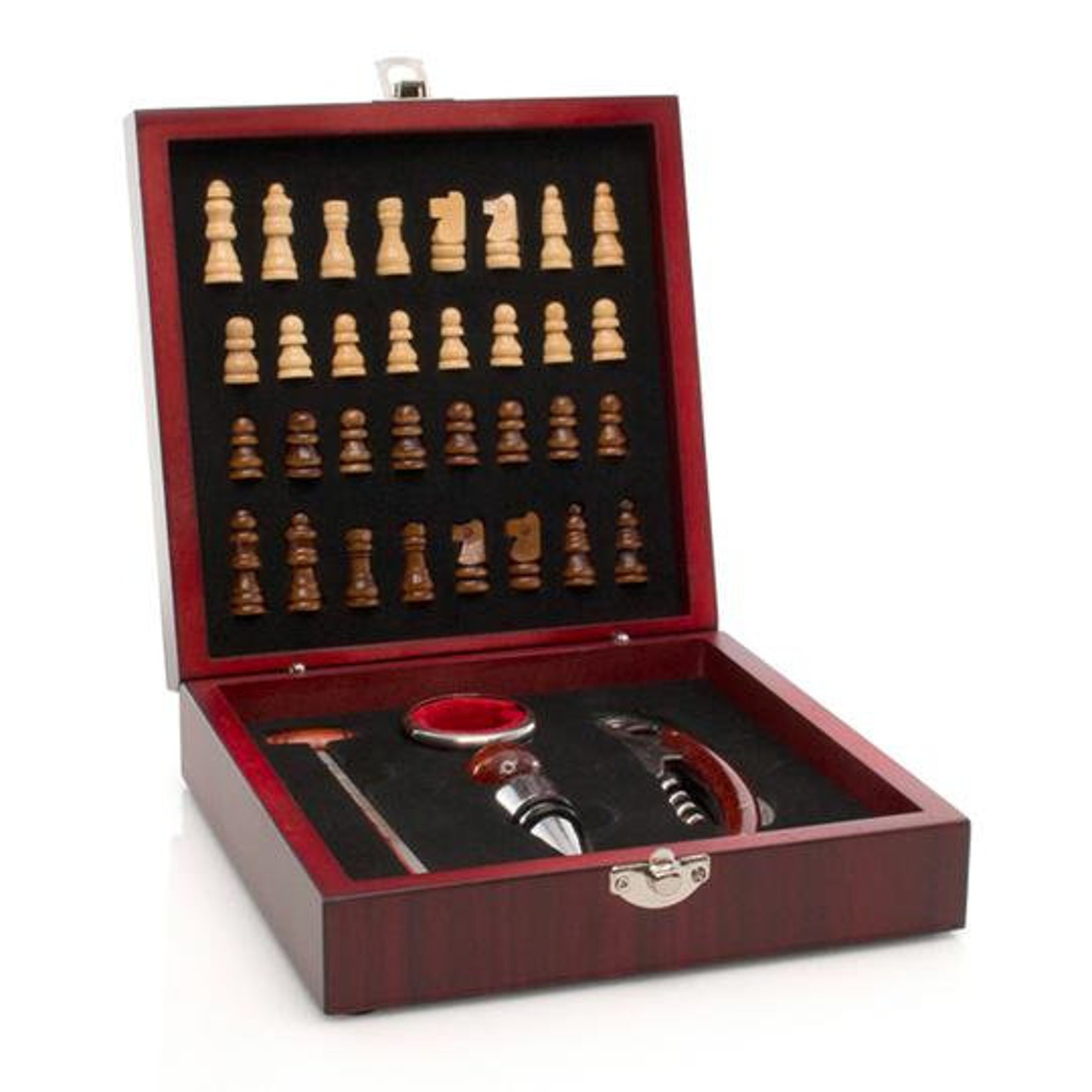 Personalized Chess Set/chess /chess Case With Accessories for Wine/wine ...
