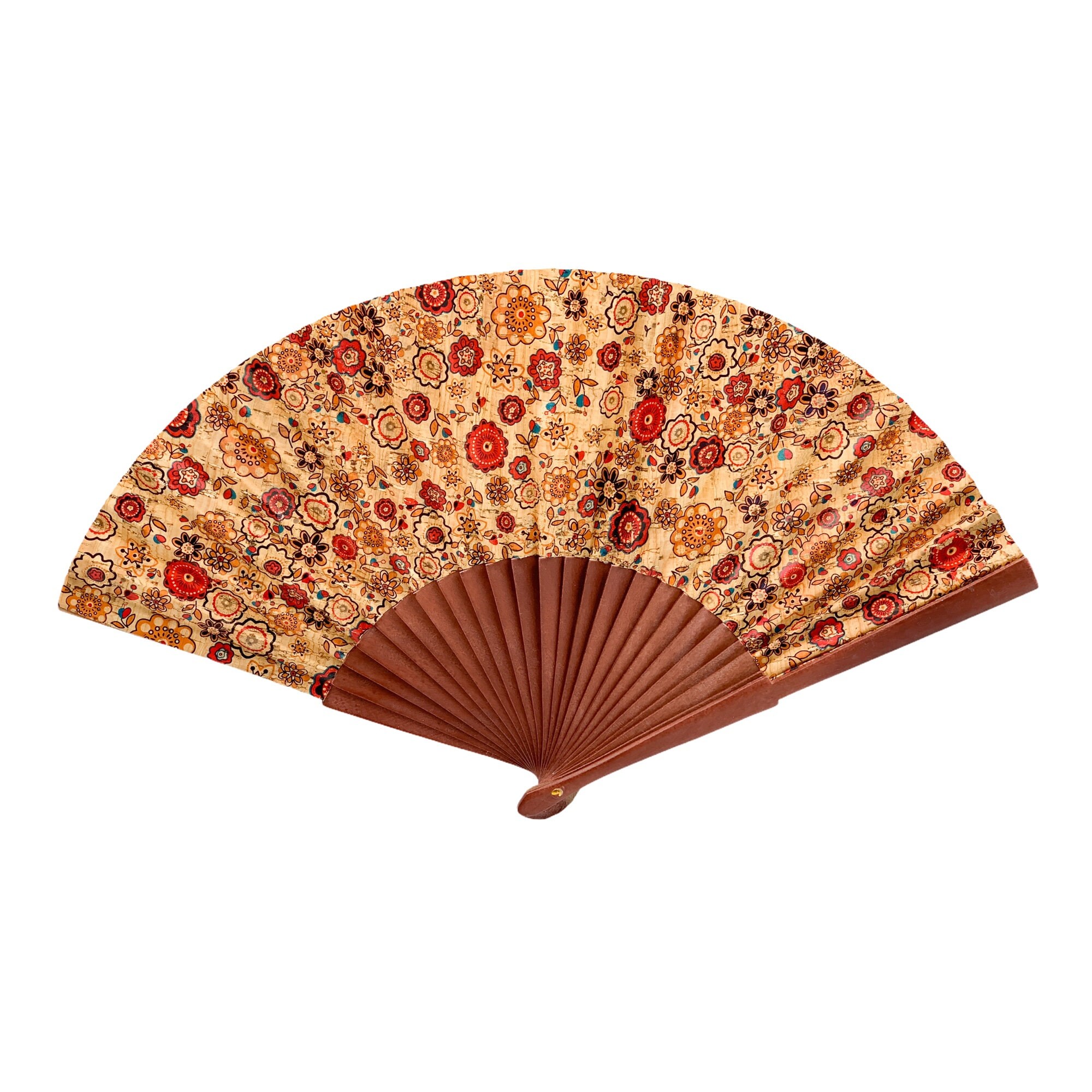 Handmade Floral Cork Fan, Ecological Vegan Gift - Etsy