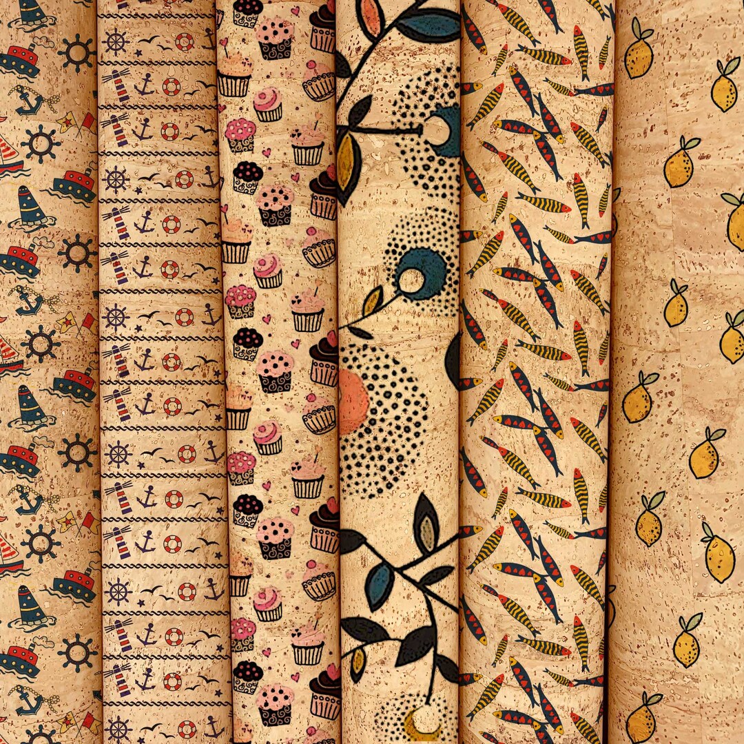 Patterned Cork Fabric / Cork Leather for Crafts and Sewing - Etsy