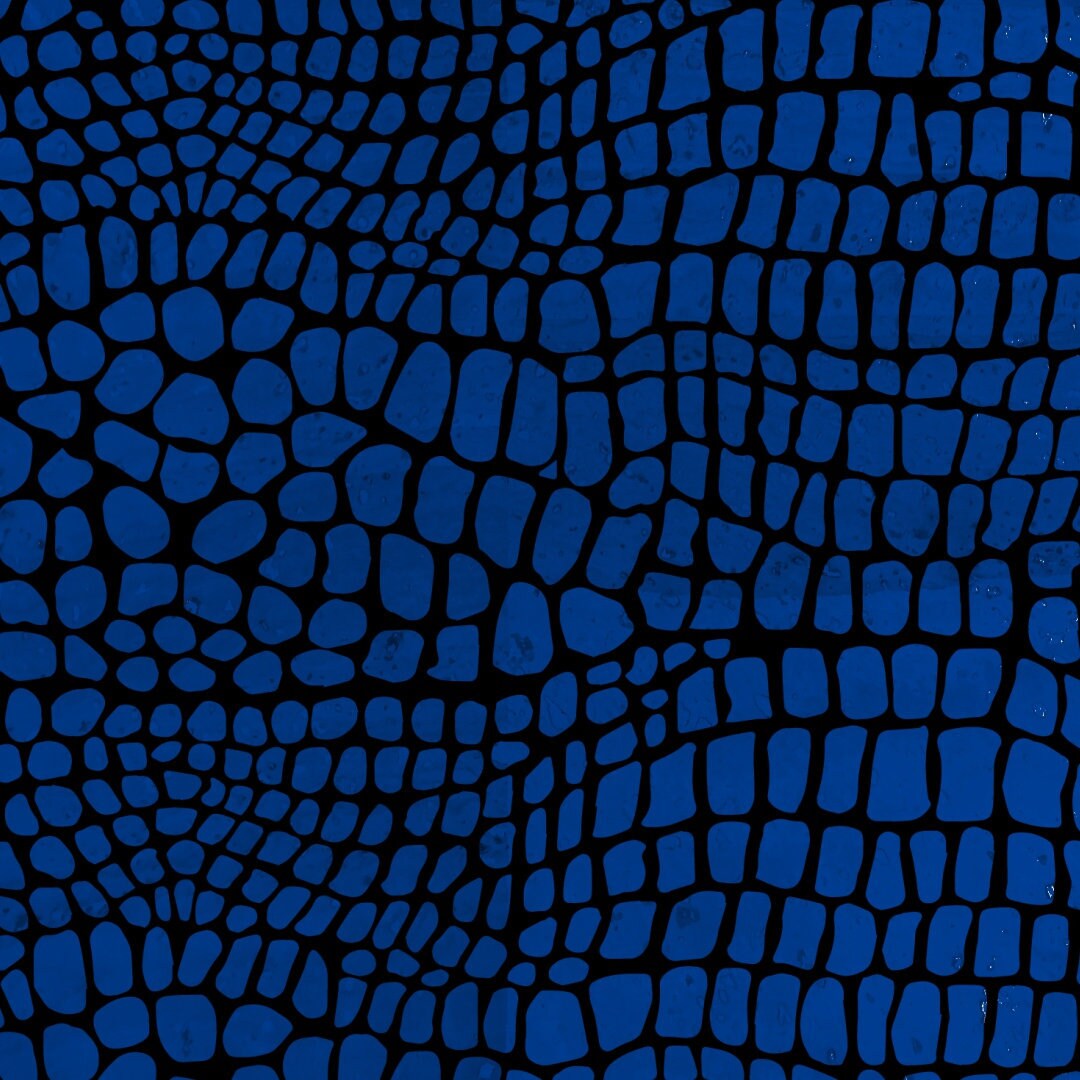 Blue Crocodile Pattern Cork Fabric, Eco-friendly Cork Skin (19.68"x 12. ...