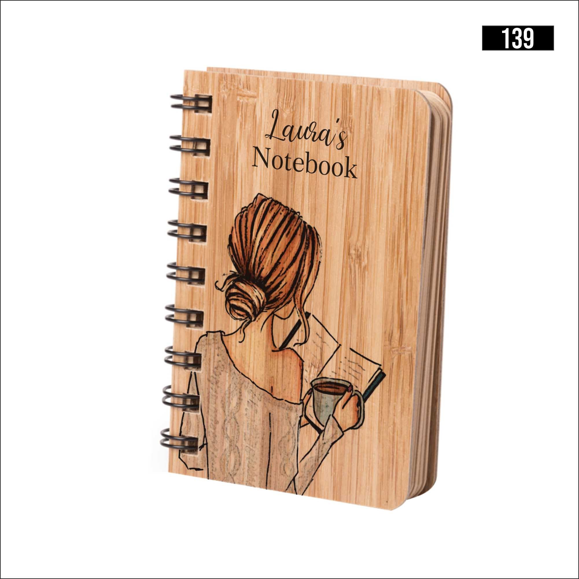 Personalized bamboo notebook ecological notebook | Etsy