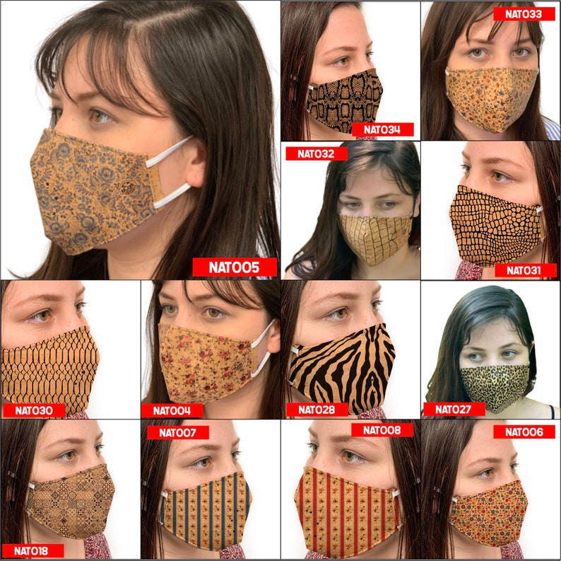 Cork Mask Washable and Reusable Cork Mask for Adults - Etsy