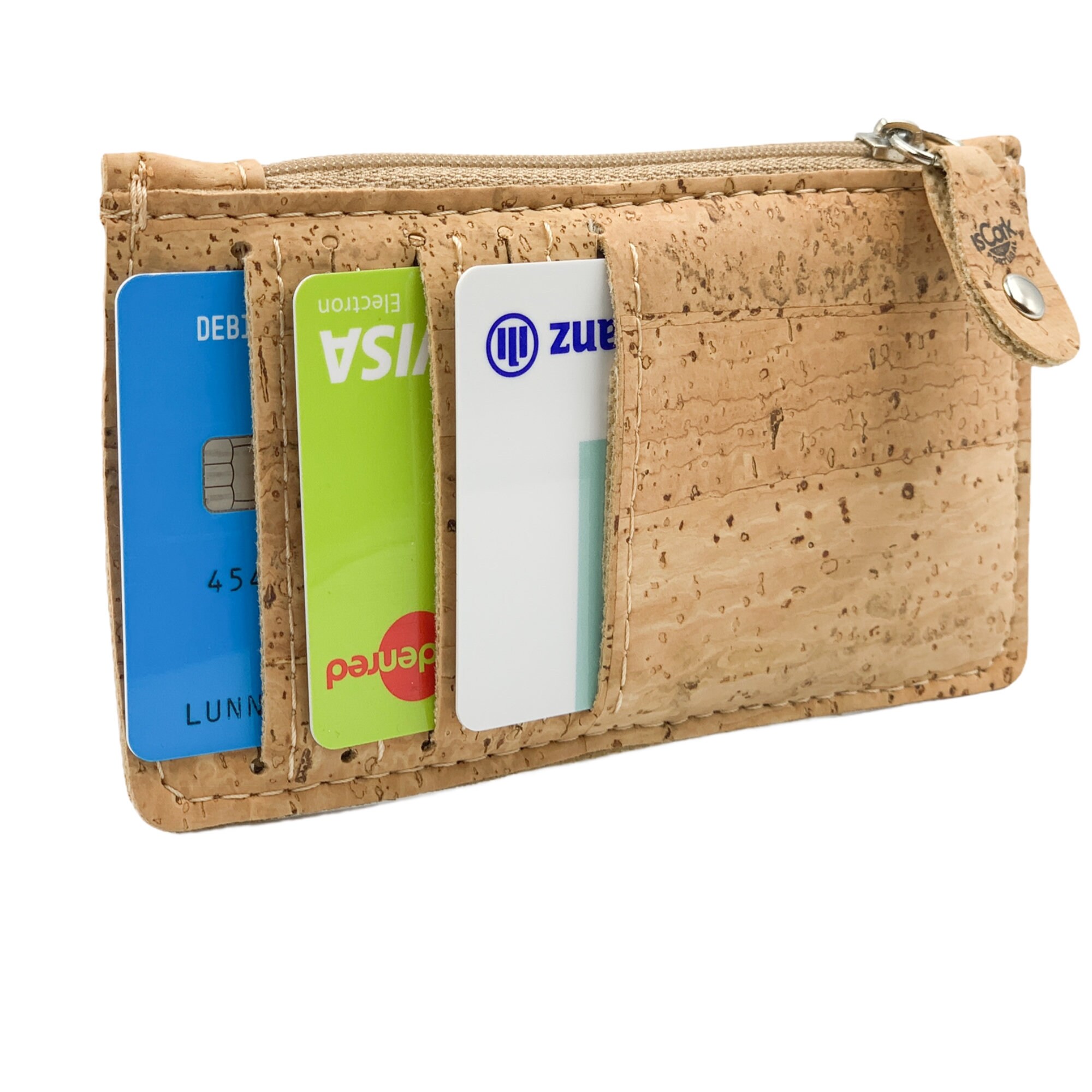 Floral Cork Card Holder, Ecological Card Holder, Small Cork Purse for ...