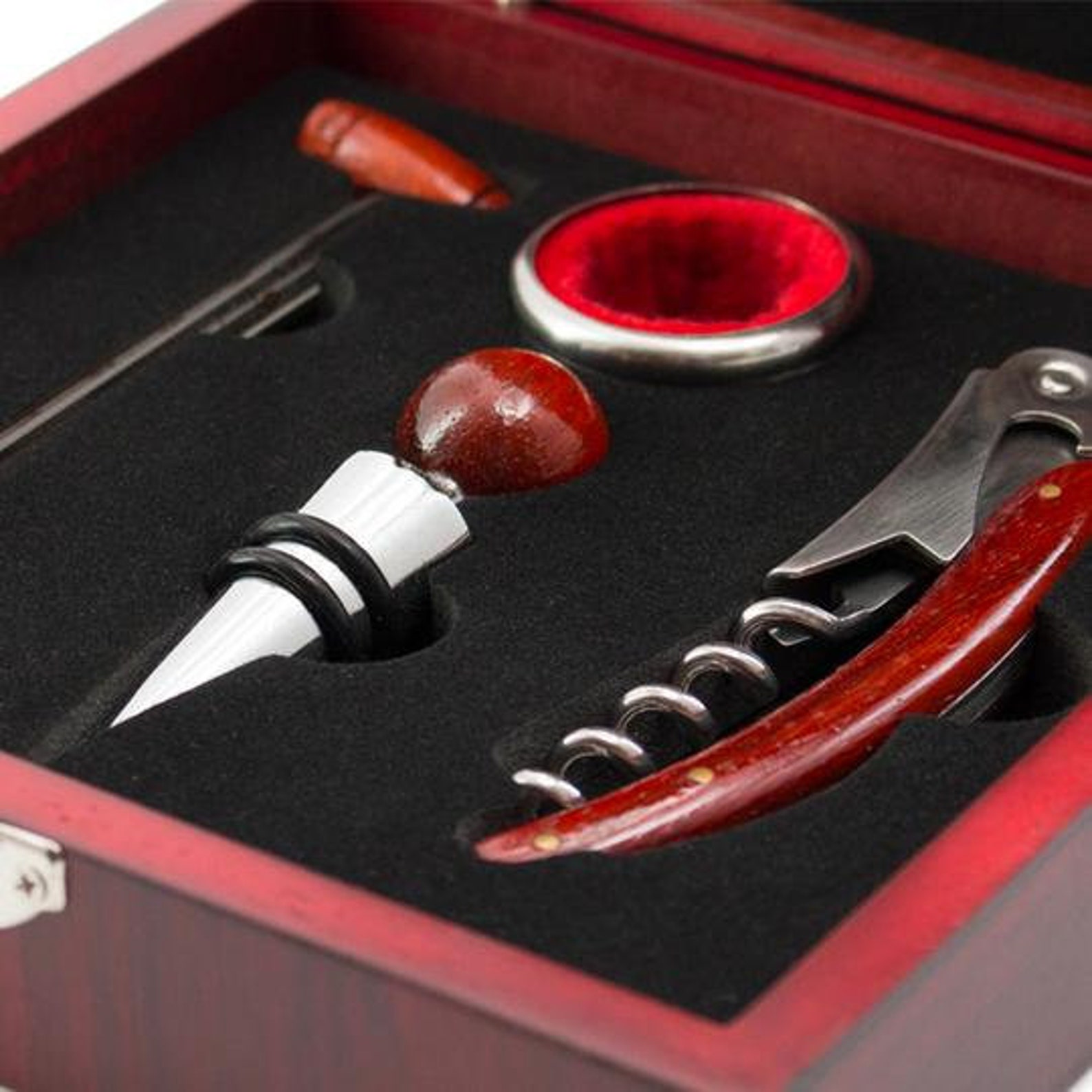 Personalized Wooden Chess & Wine Set, Travel Case - Etsy