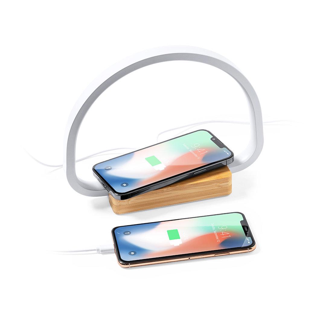 Bamboo Wireless Charging Lamp With Adjustable Light: 10W Charger - Etsy