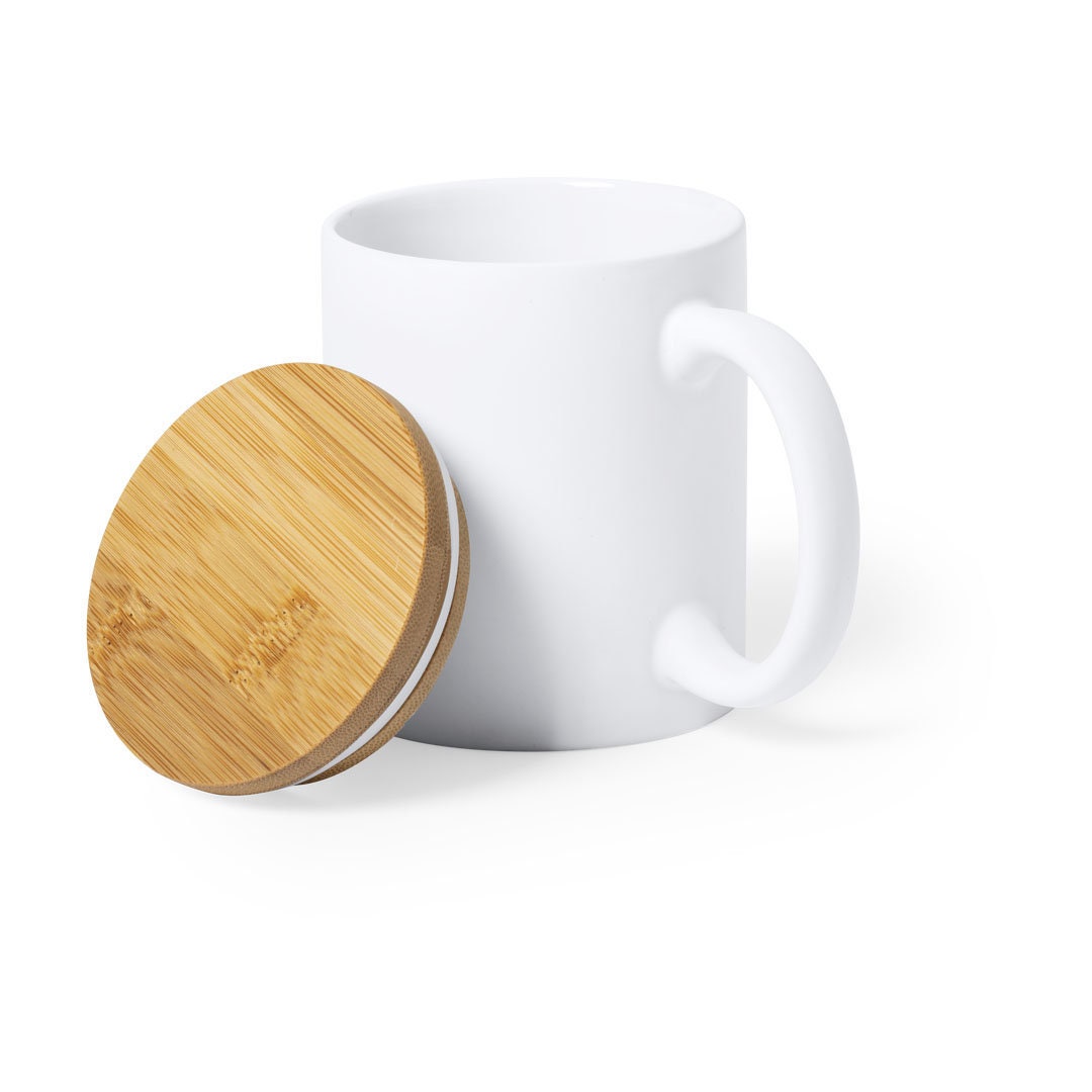 Ceramic Mug With Bamboo Lid, Personalized Coffee Mug - Etsy
