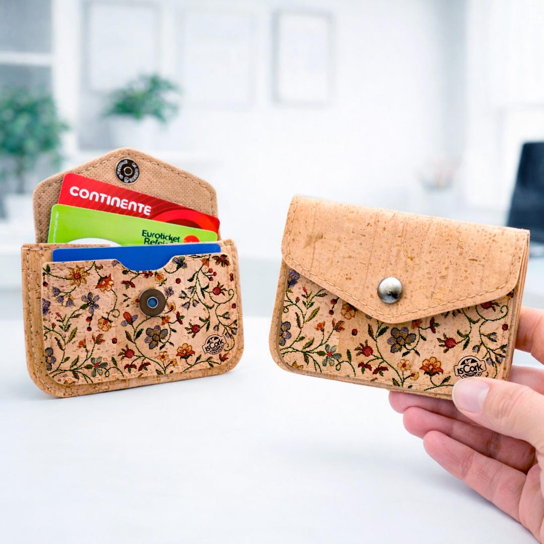 Cork Coin Purse Wallet – Vegan Card Holder, Small Eco Friendly Cork ...