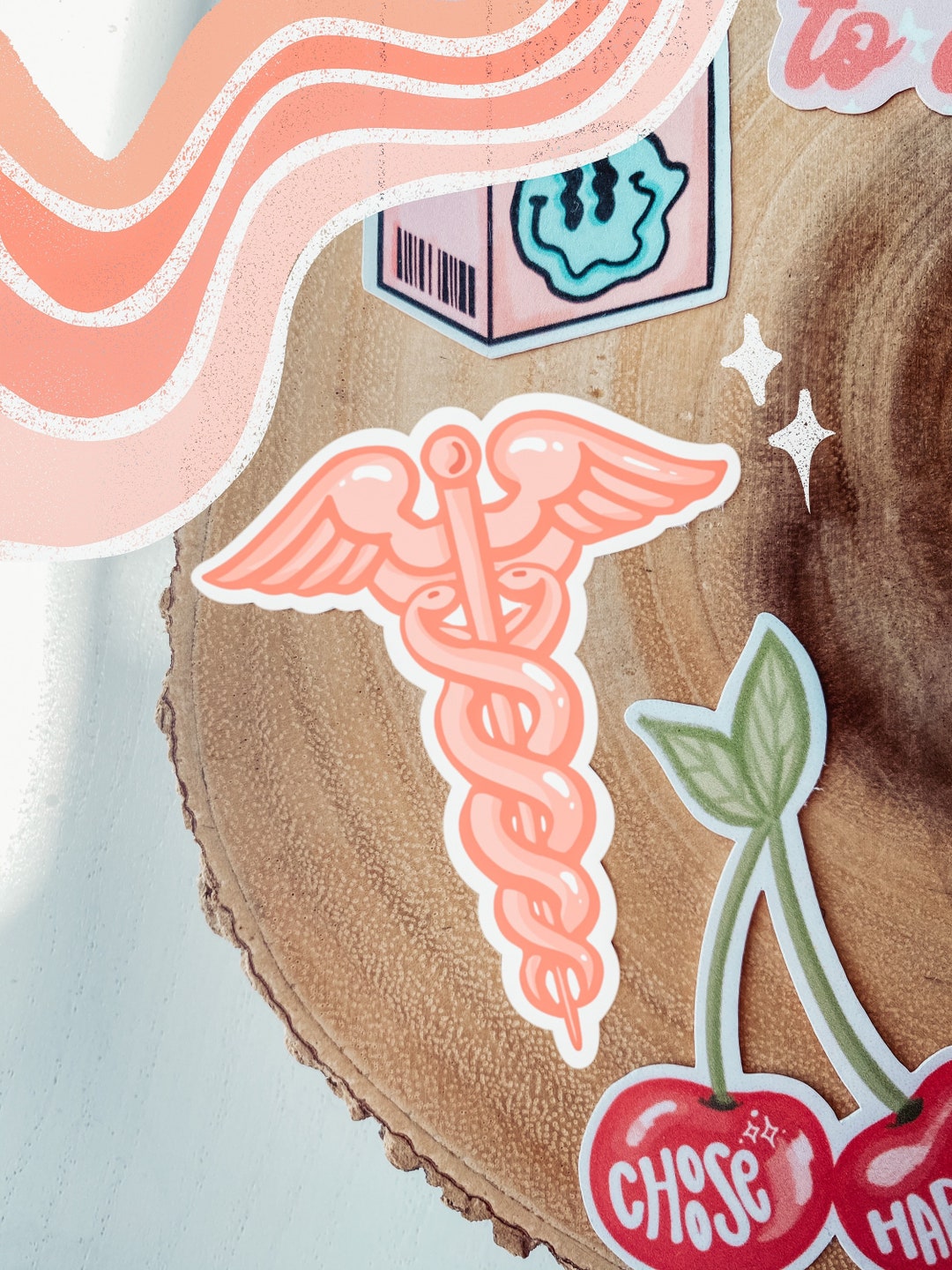 Caduceus Medical Symbol Sticker Nursing Sticker, Nurse Gift, Medical ...
