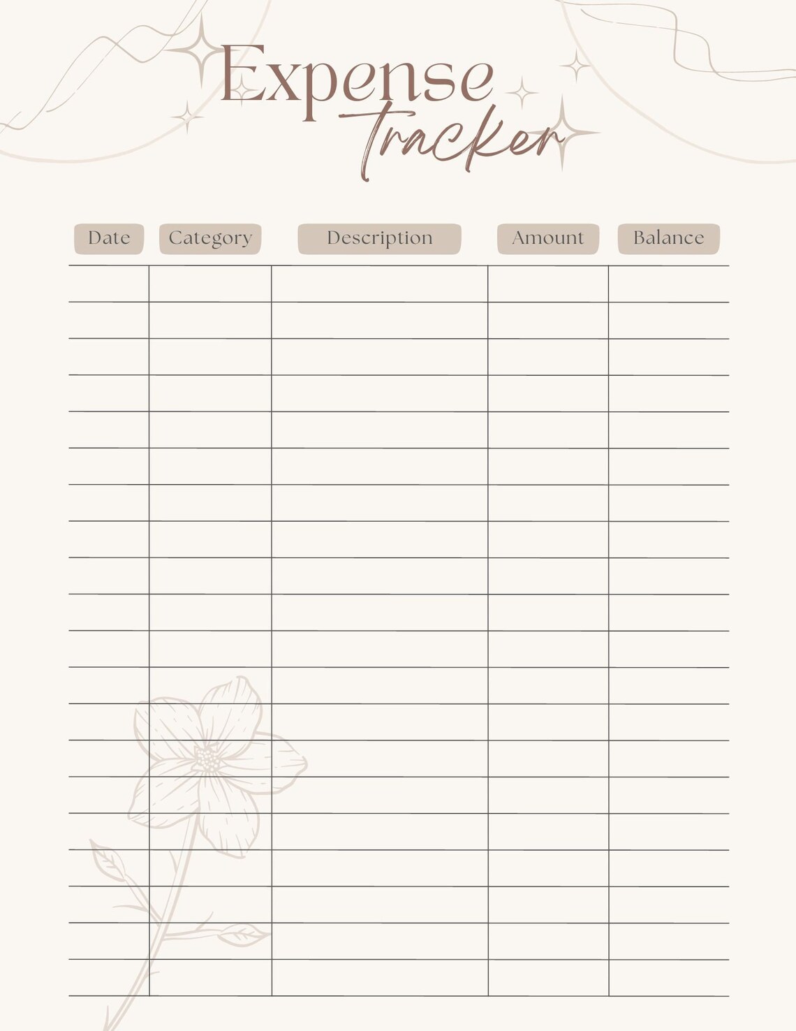 Expense Tracker, Digital Download, Daily Planner, Instant Download ...