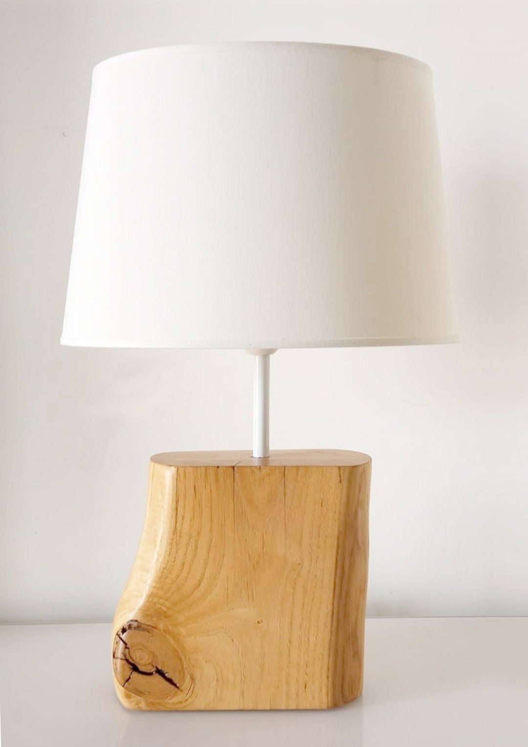 Focus Table Lamp in Chestnut Wood - Etsy