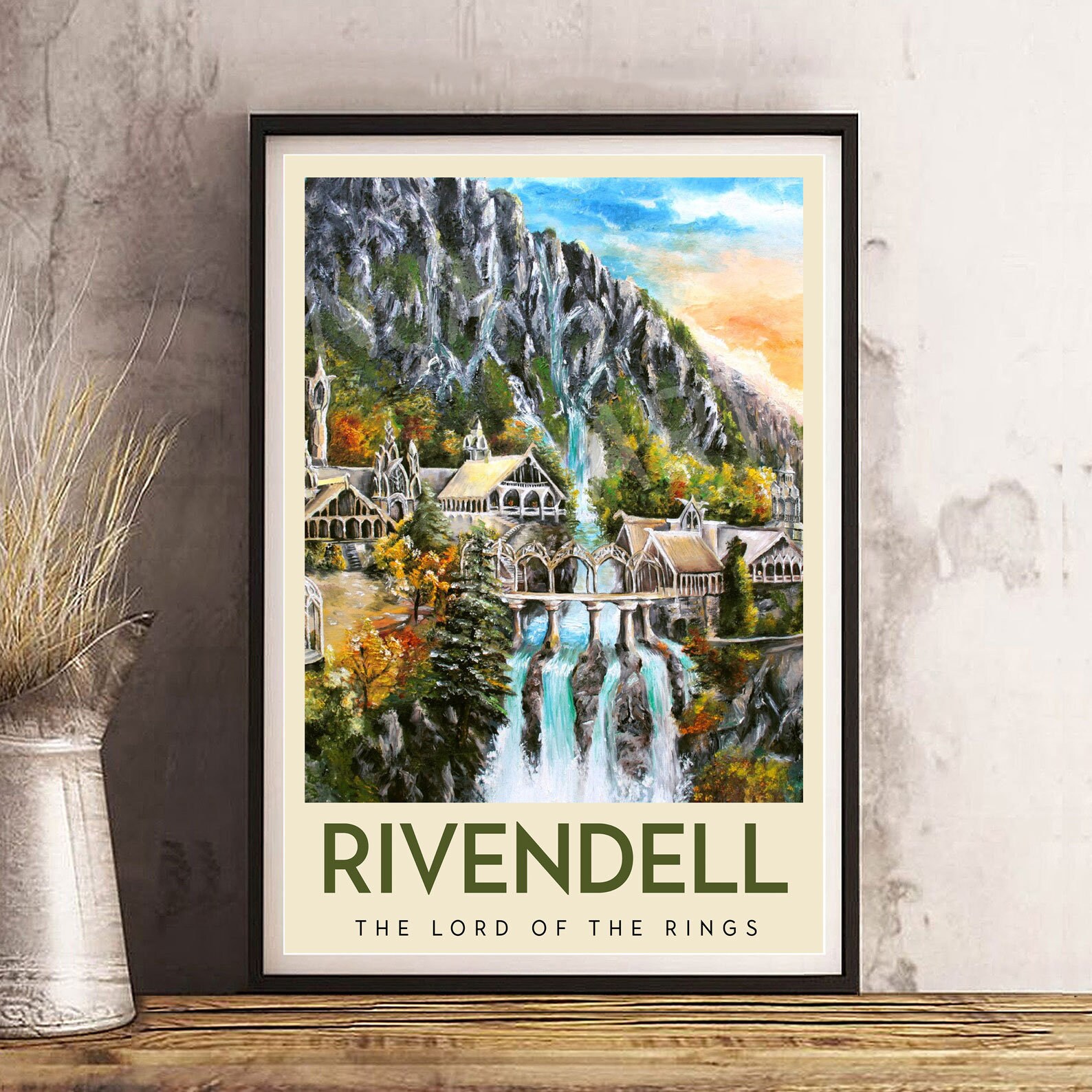 Rivendell LOTR Inspired Travel Poster Rivendell Poster | Etsy