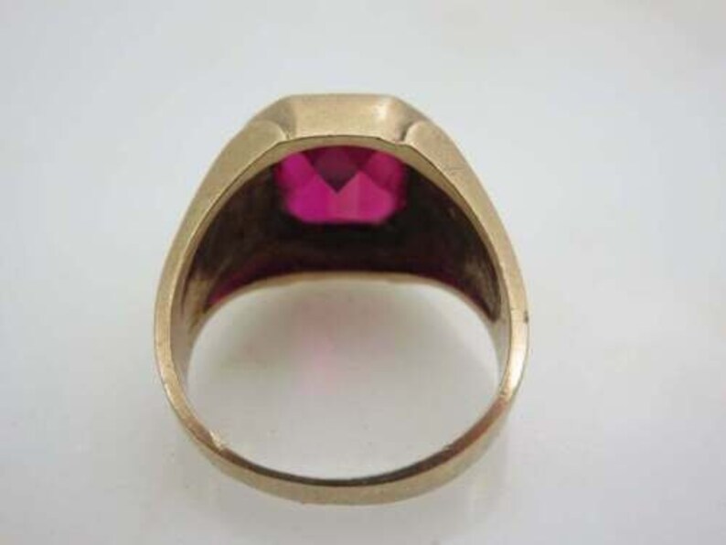 Ruby Ring, Men's Ruby Ring Ruby Cabochon Ring, Men's Gemstone Ring ...