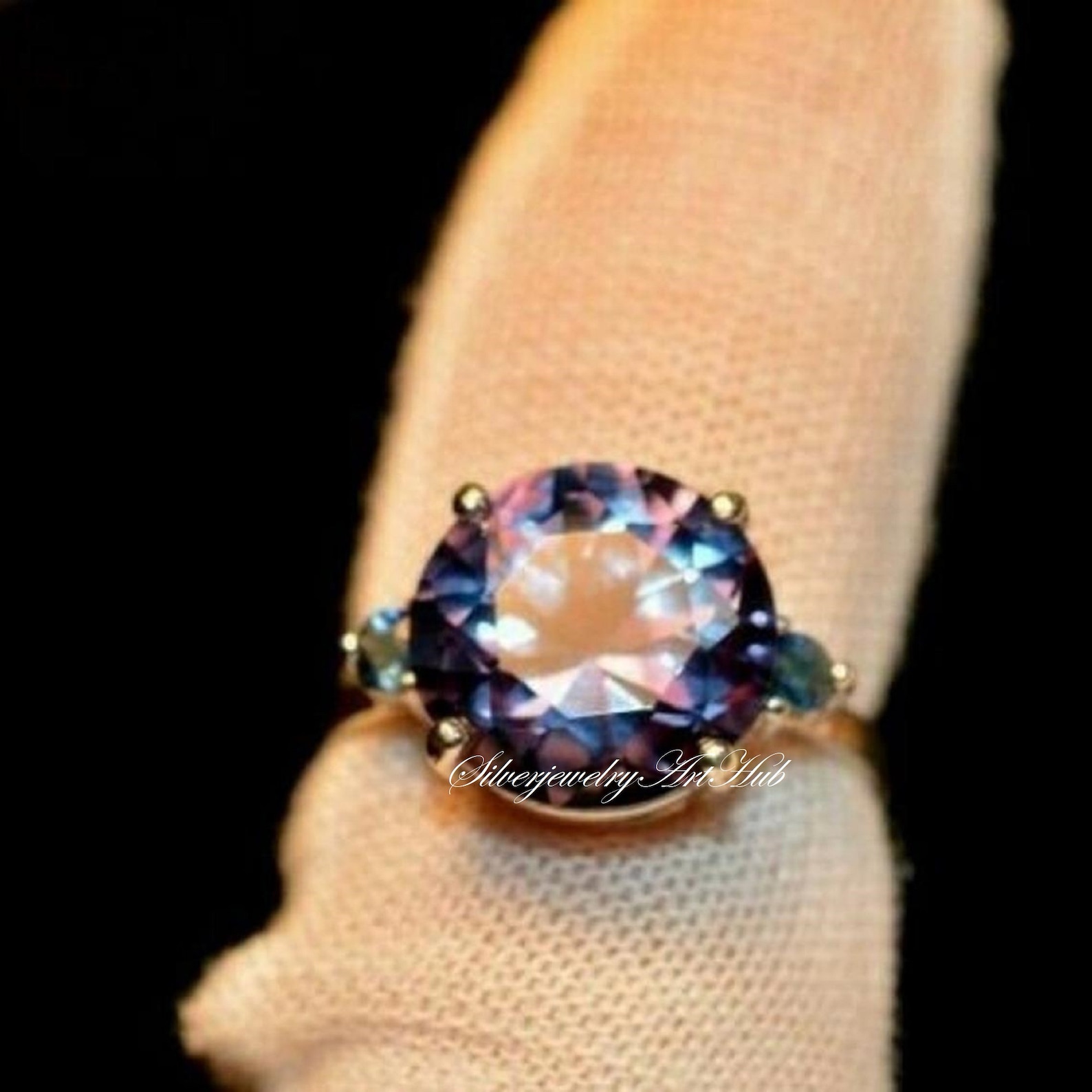 Certified 925 Sterling Silver Genuine Alexandrite Gemstone - Etsy