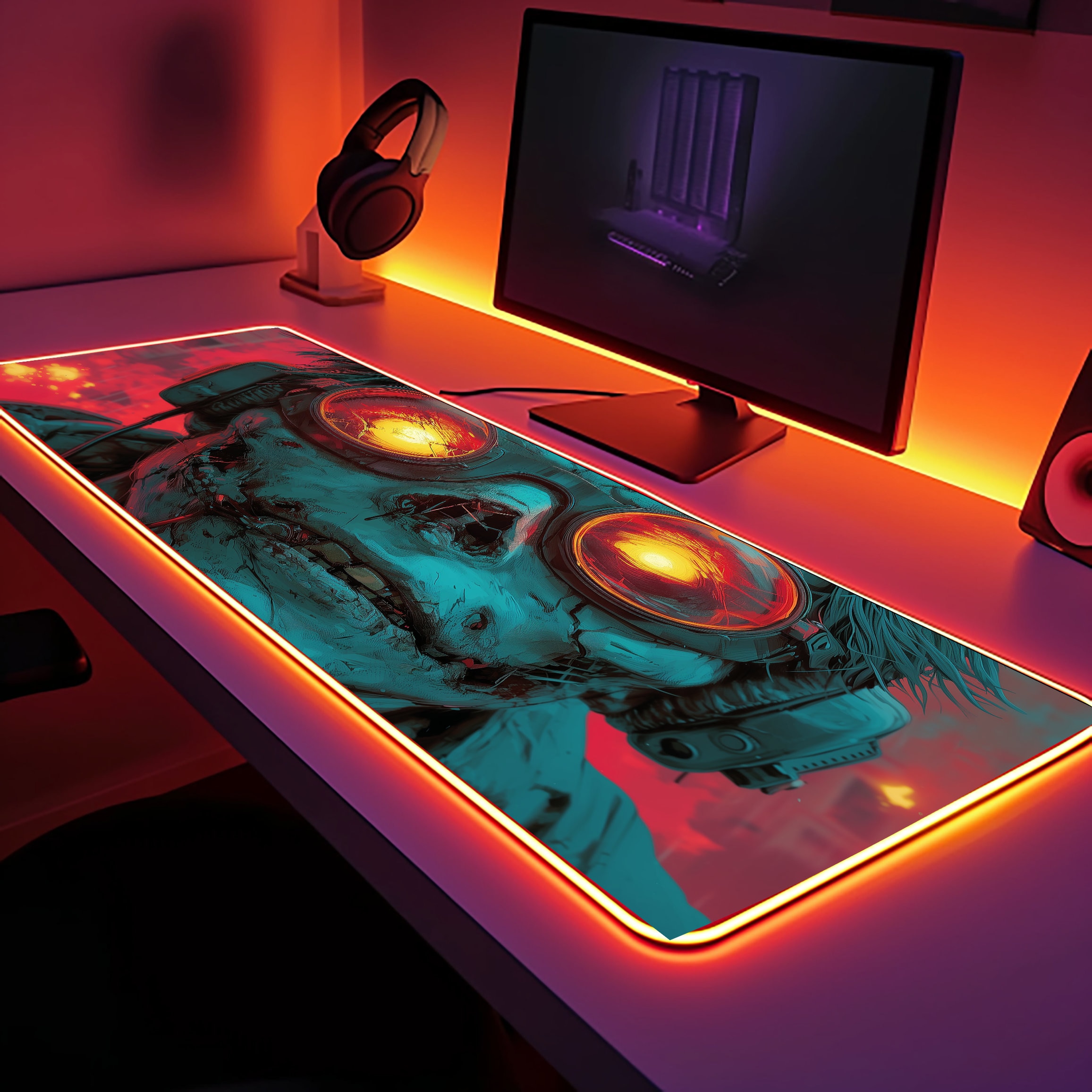 RGB gaming desk mat LED mousepad Small - Large - xl - xxl Gaming mouse ...
