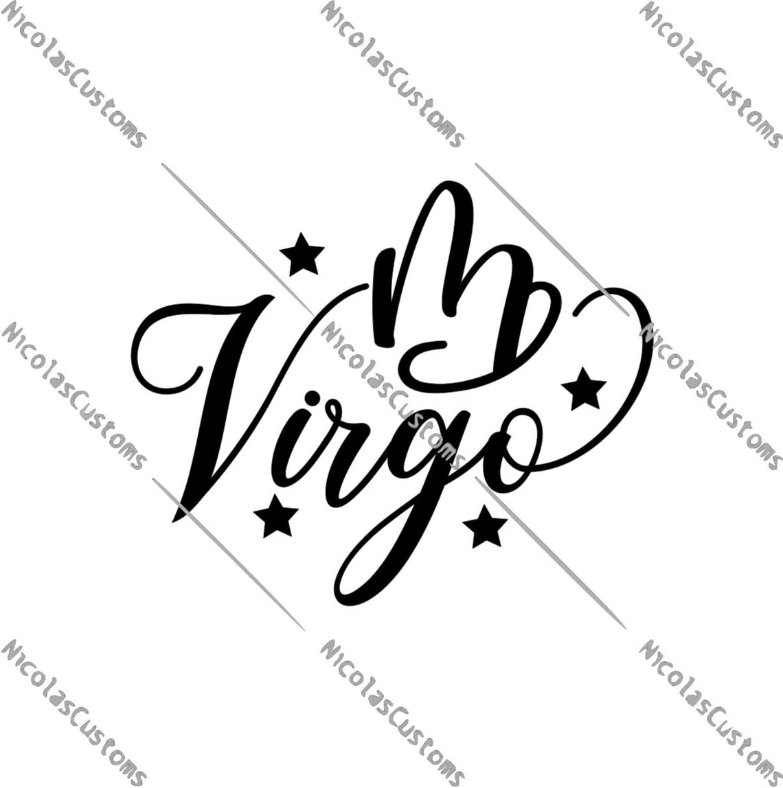 Virgo Star Sign Zodiac SVG / PNG Cut File - Etsy