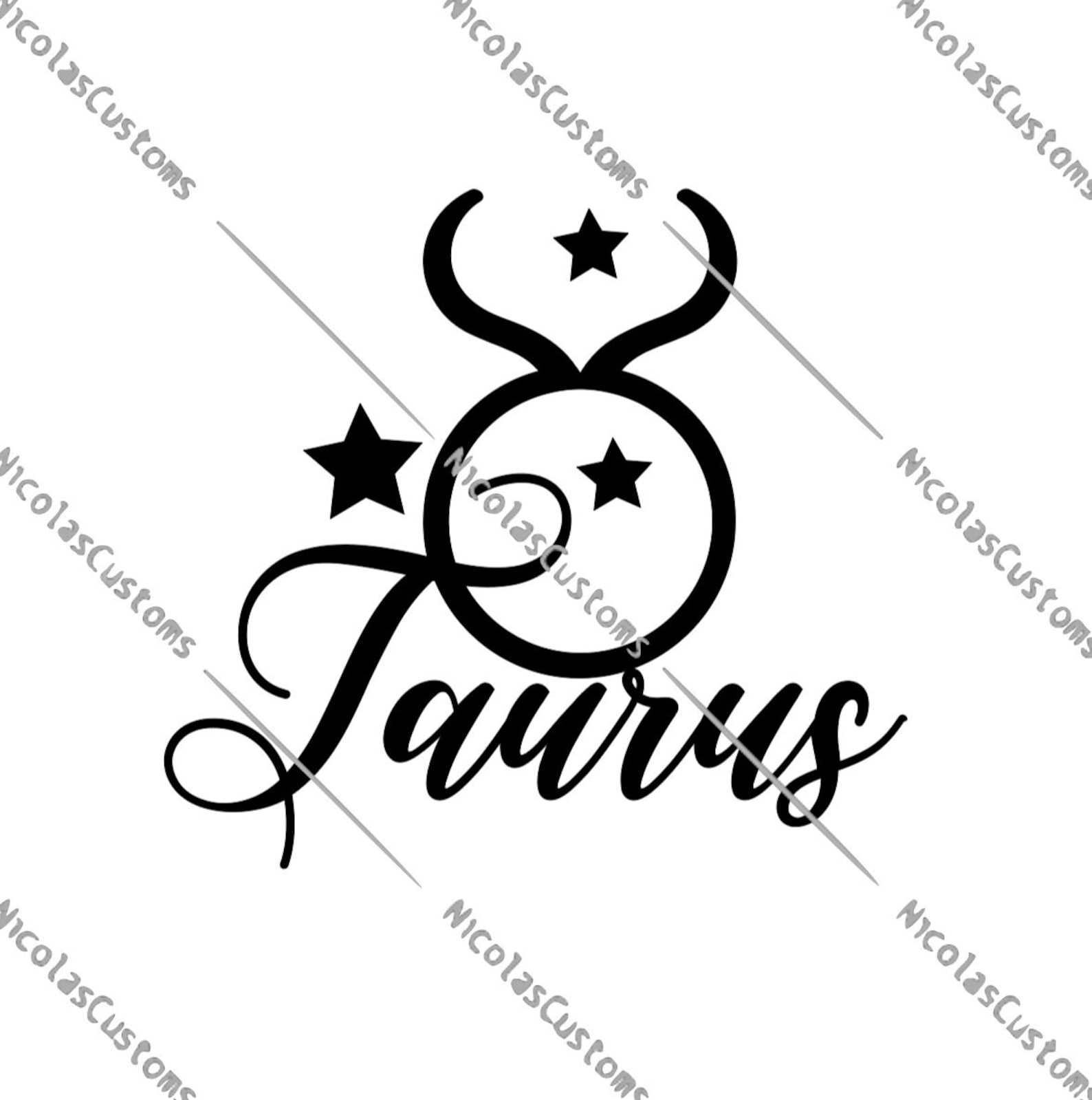 Taurus Star Sign Zodiac SVG / PNG Cut File - Etsy