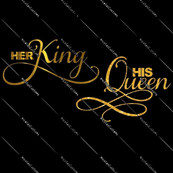 Her King His Queen SVG / PNG Cut File - Etsy