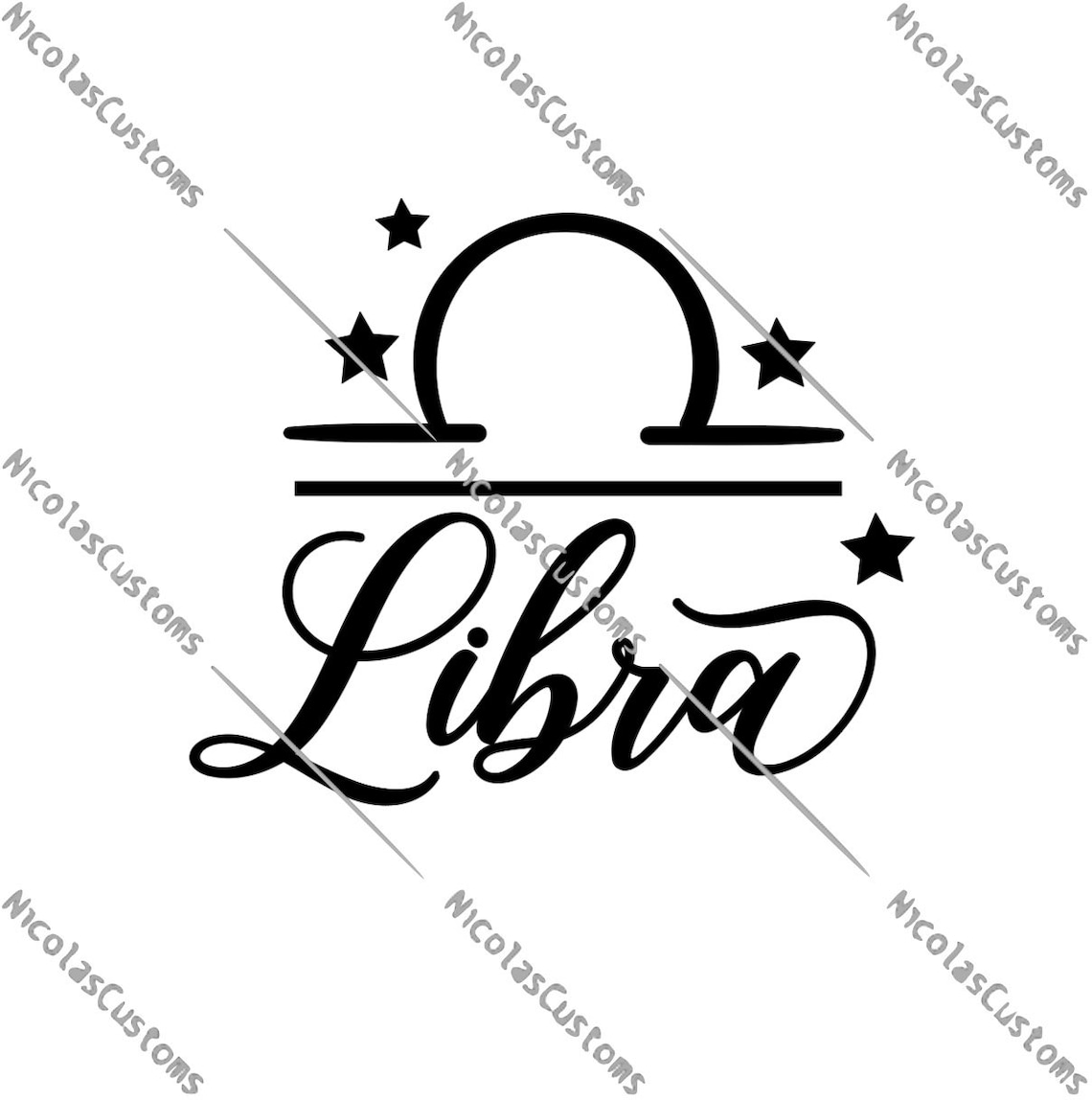 Libra Star Sign Zodiac SVG / PNG Cut File - Etsy