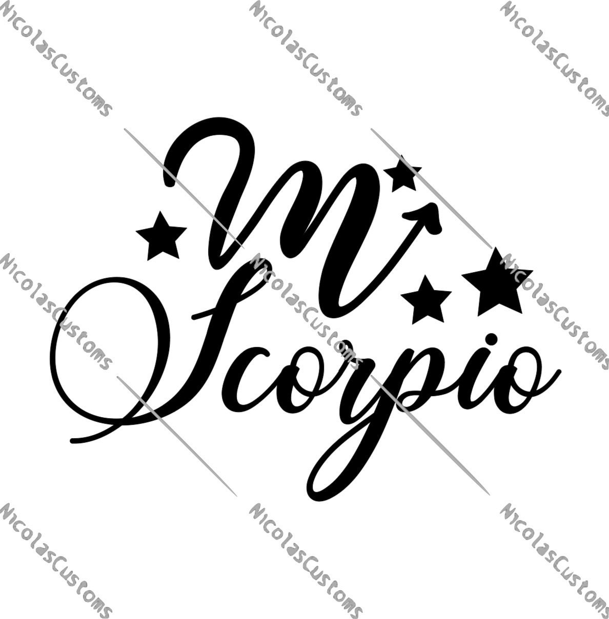 Scorpio Star Sign Zodiac SVG / PNG Cut File | Etsy