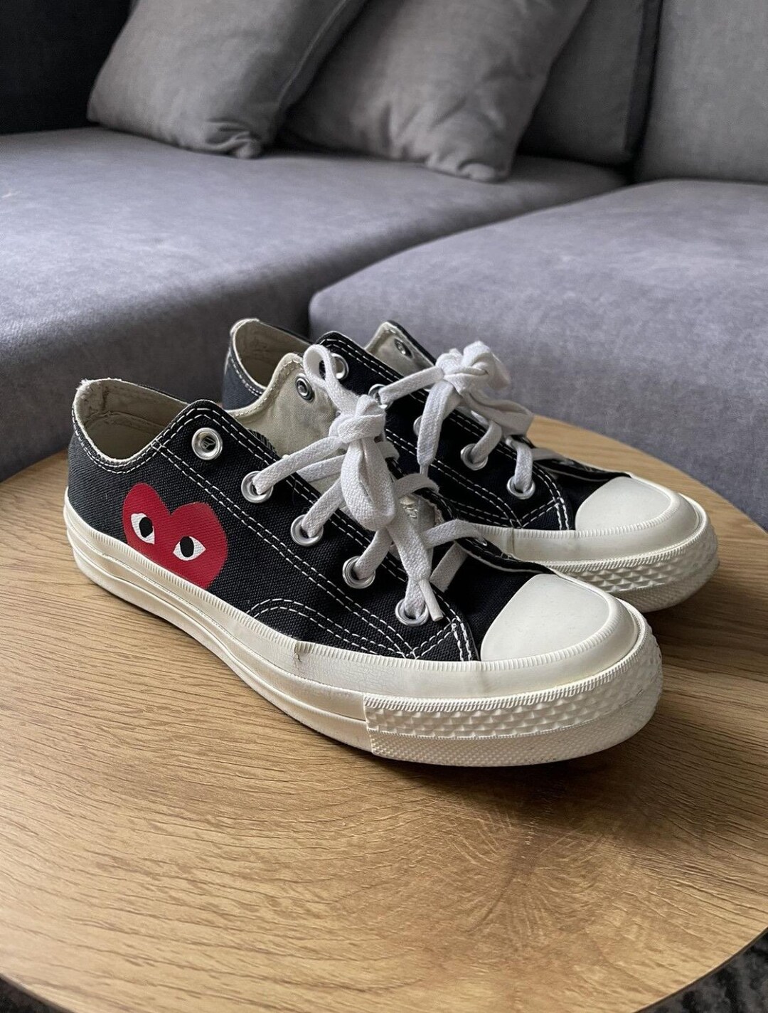 Converse X Play Comme Des Garcons Low Top Sneakers Size 36.5 - Etsy