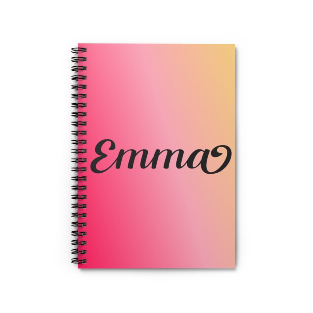 Personalized Notebook Custom Name Notebook Notebook Etsy