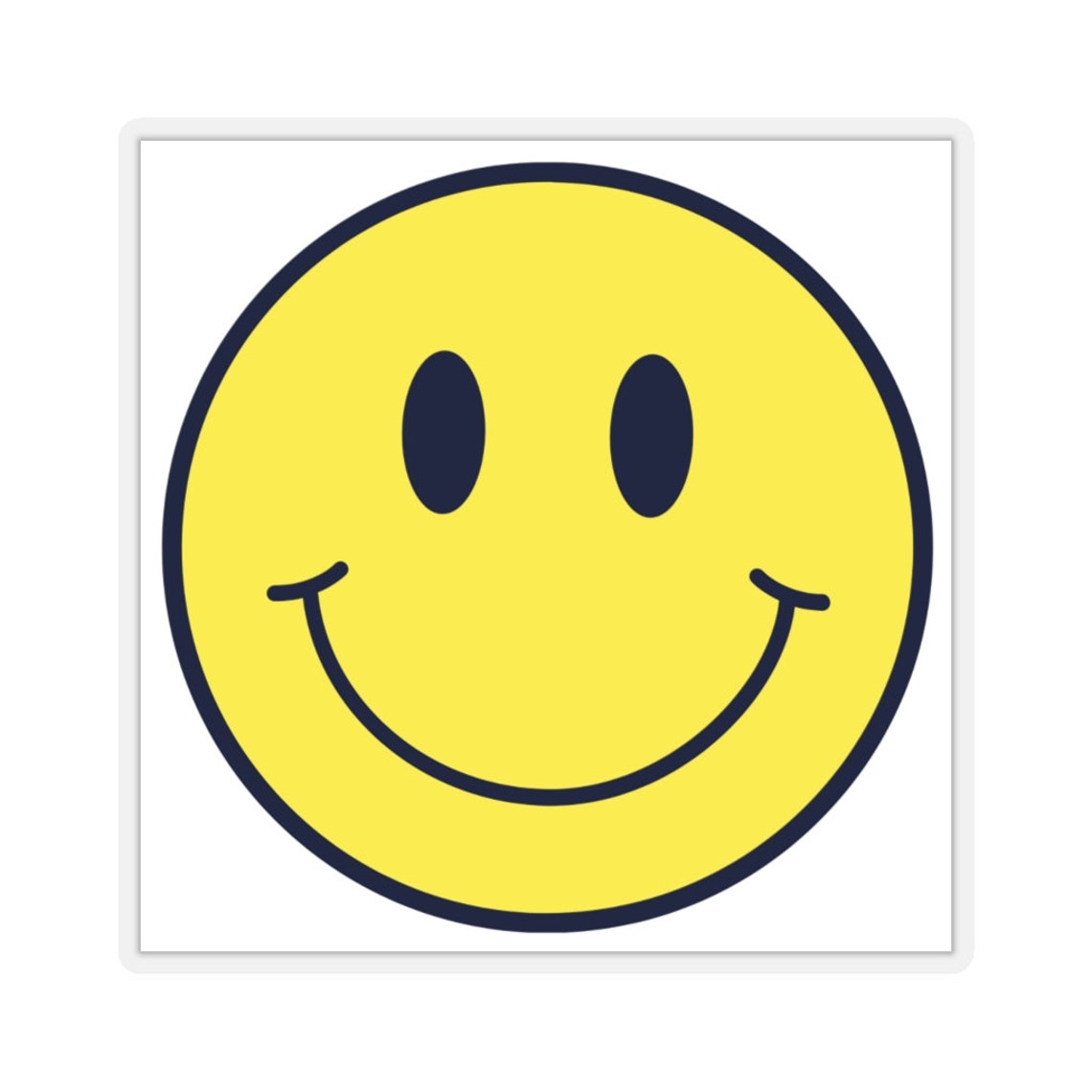Pegatina retro cara feliz pegatina amarilla cara feliz | Etsy