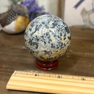 Unique Marcasite in Agate Sphere Nipomo Agate - Etsy