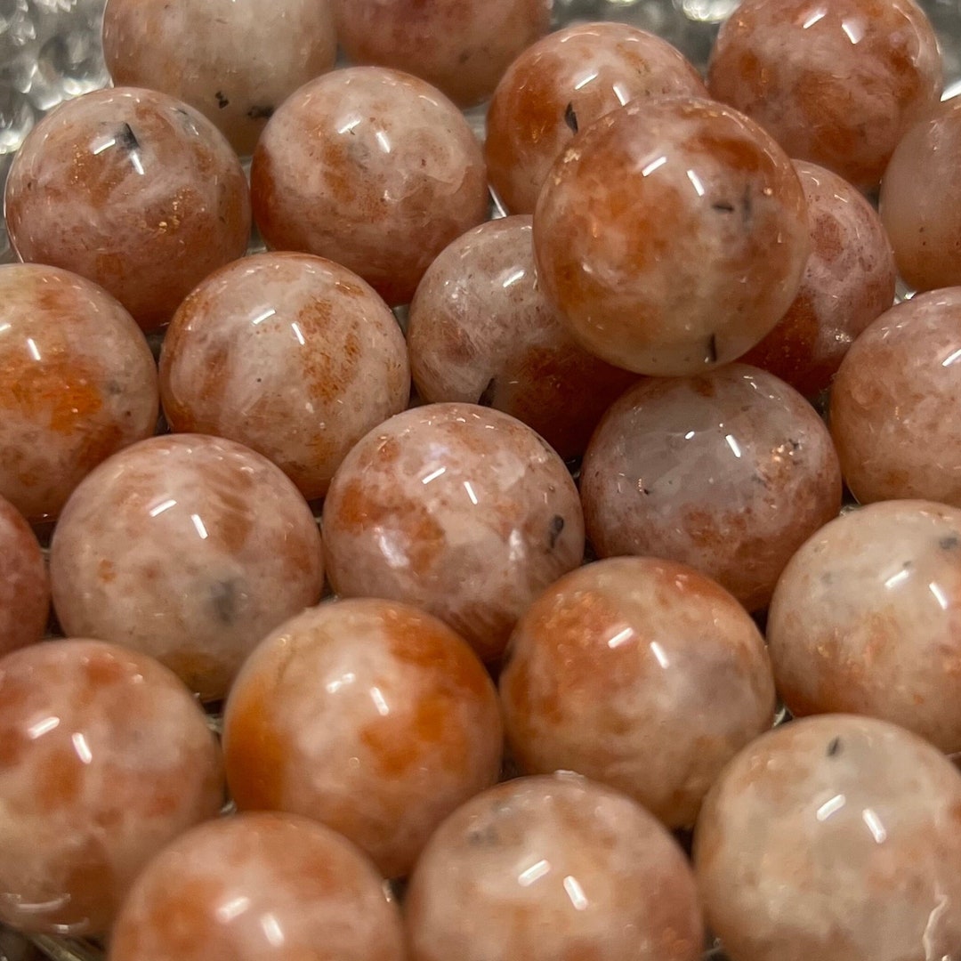 Tiny Flashy Sunstone Sphere | Tiny Crystals | Pocket Crystals - Etsy