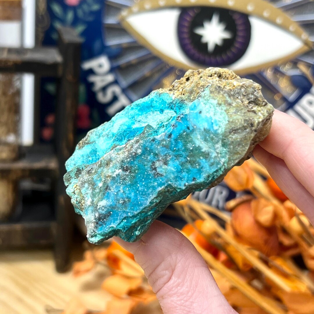 Sparkly Druzy Blue Chrysocolla Specimen Congo Minerals Druzy ...