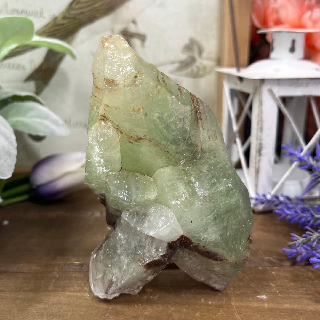 Acid Washed Green Calcite Cluster - Etsy