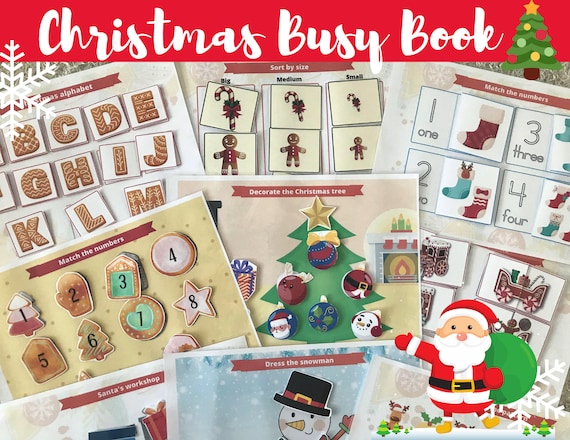 Christmas Toddler Busy Book/ Christmas Quiet Book / Christmas | Etsy