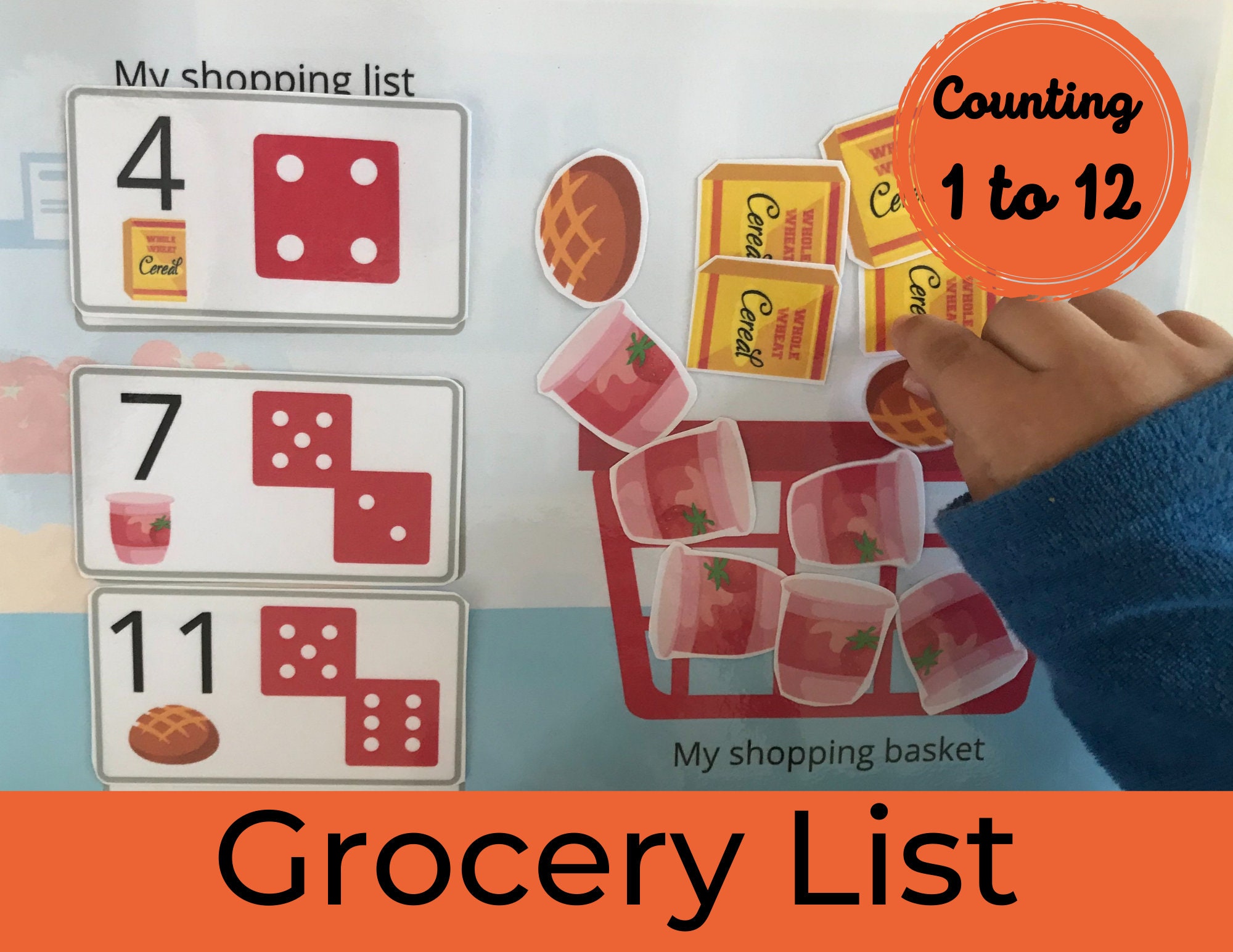Printable Toddler Grocery List/ Shopping List Printable Worksheet ...