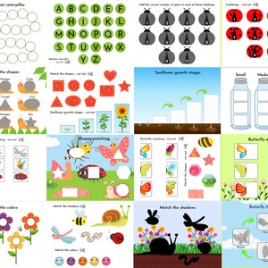 Toddler Spring Printable Busy Book / Insects Activity Worksheets ...