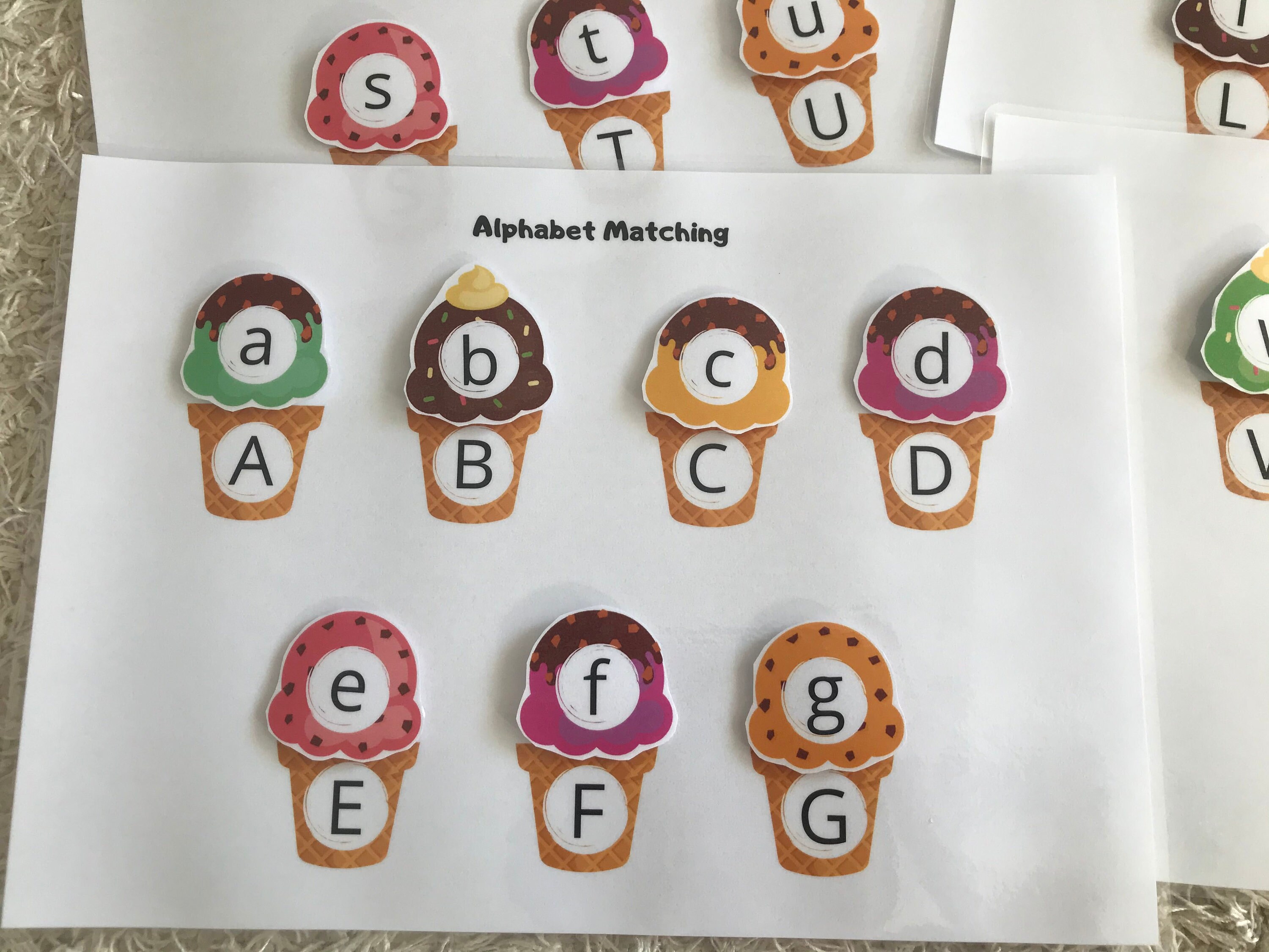 Alphabet Matching / Alphabet Printable Activity Pages for Toddlers ...