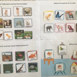 Printable Animals Busy Book / Animals Activity Pages / Animals ...