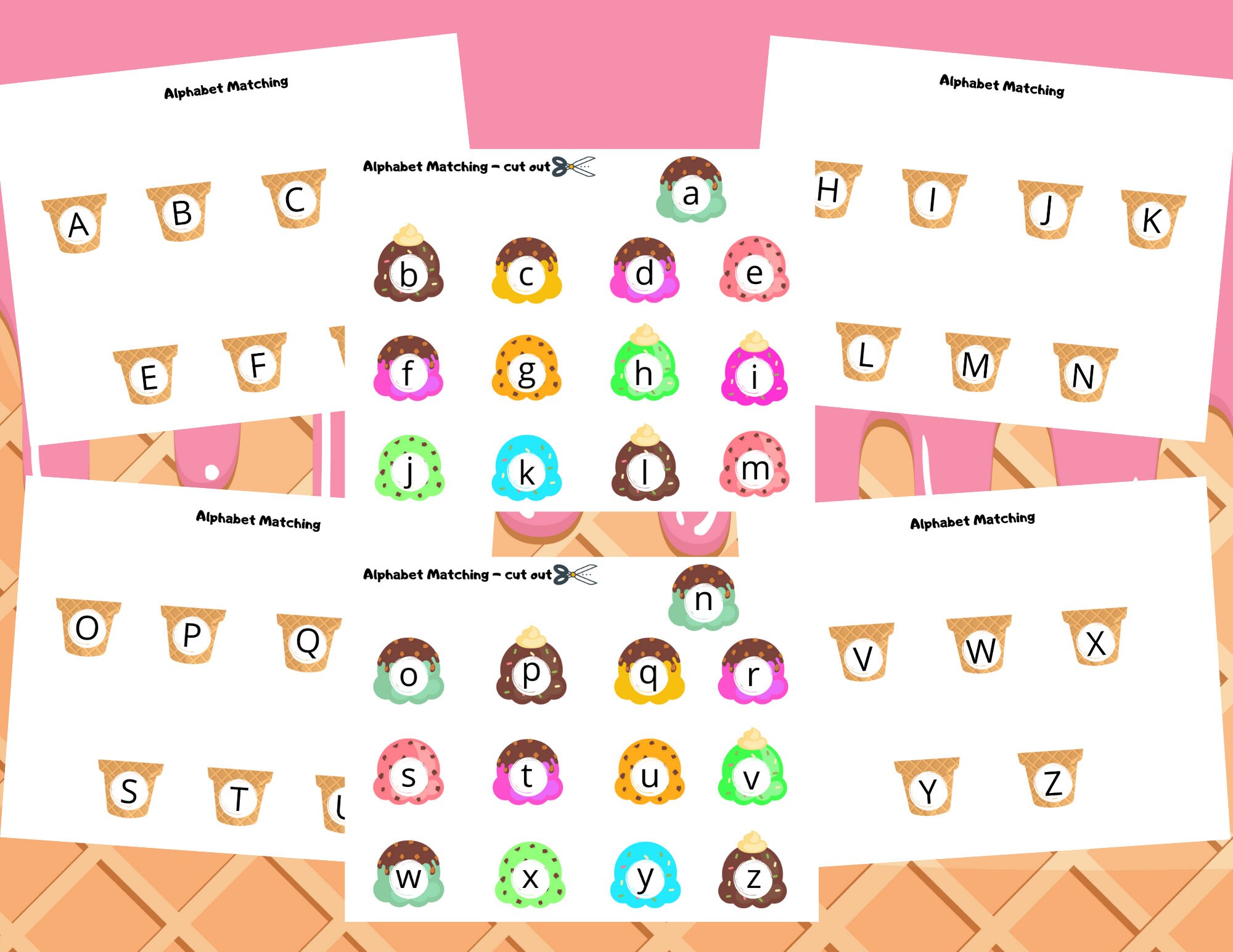 Alphabet Matching / Alphabet Printable Activity Pages for Toddlers ...