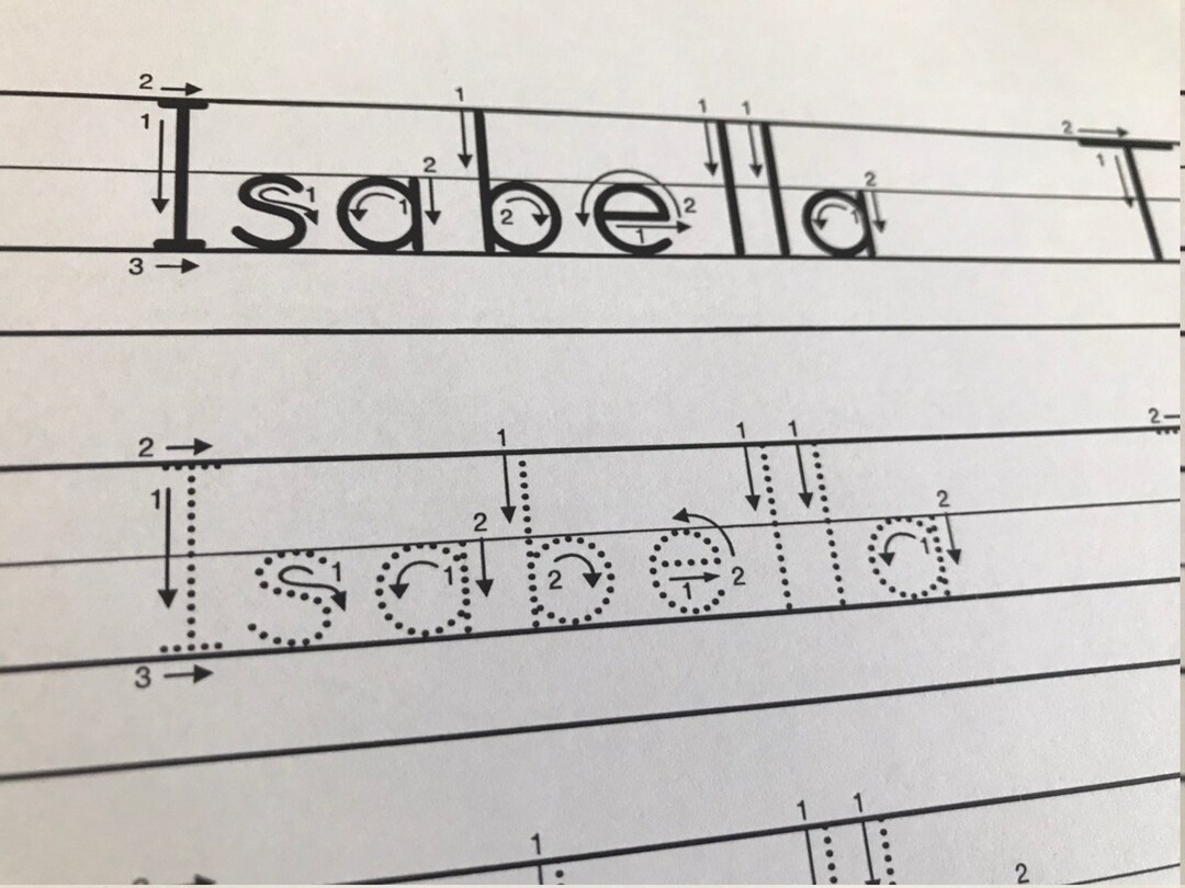 Custom Name Tracing Worksheet / Personalized Handwriting Practice ...