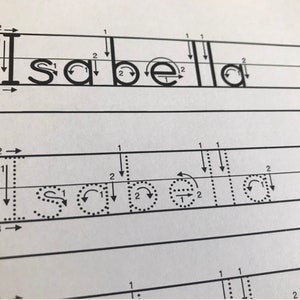 Custom Name Tracing Worksheet / Personalized Handwriting Practice ...