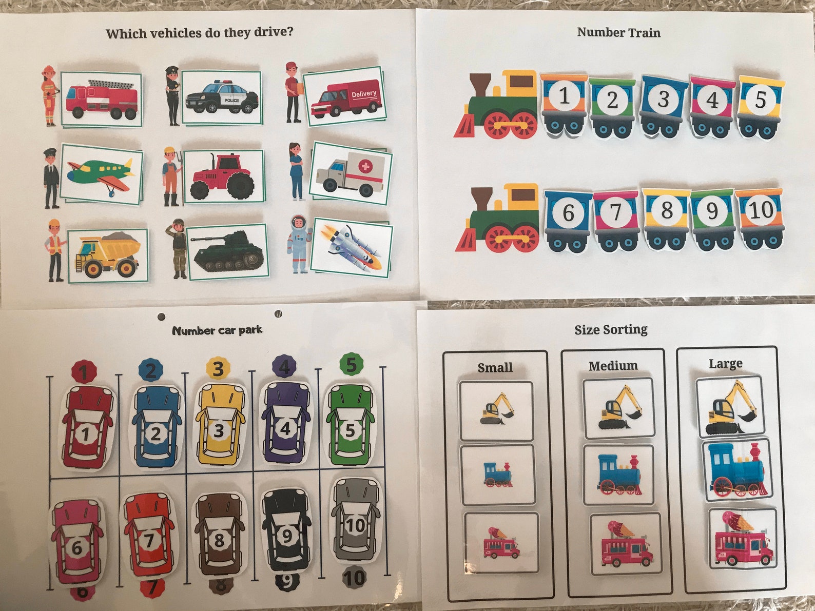 Printable Things That Go Busy Book / Vehicles Worksheet for | Etsy