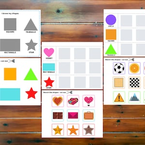 SHAPES Printable Activity Pages for Toddlers/ Shapes Printable Busy ...